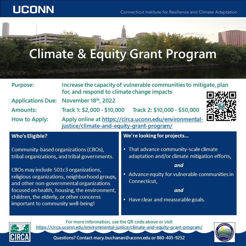 Climate and Equity Grant Program Office Hour | Connecticut Institute ...
